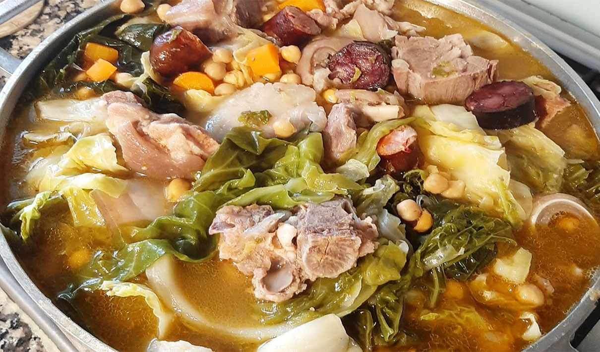 Cozido de grão com legumes e carne - receita fácil e cheia de tradição ...